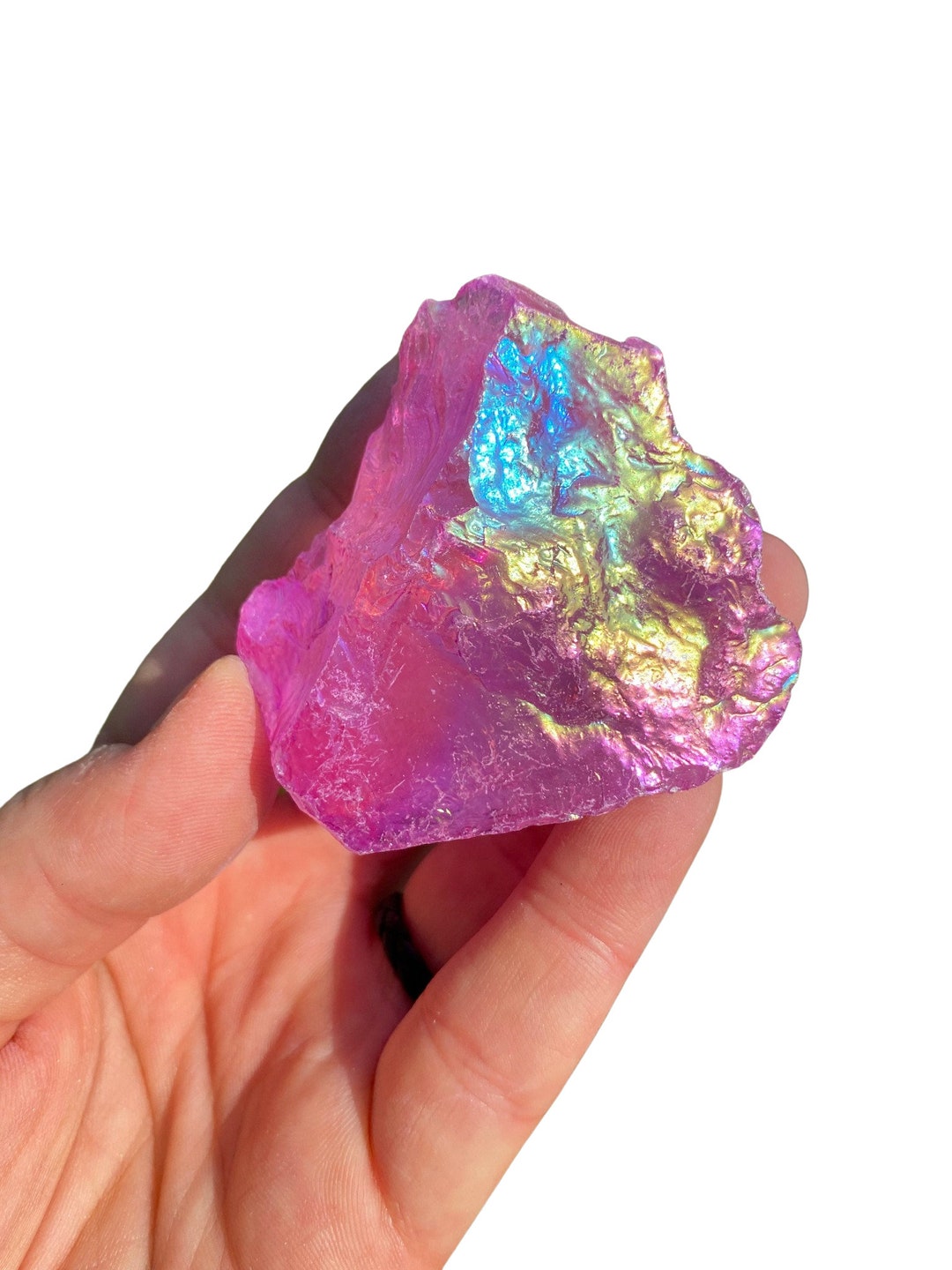 Raw Fuchsia Aura Quartz Crystal 1"-2" - Raw Pink Purple Aura Quartz ...