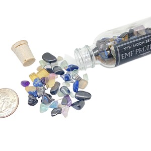EMF Protection Set - Gem Bottle Crystal Chips - Remove Negativity ...