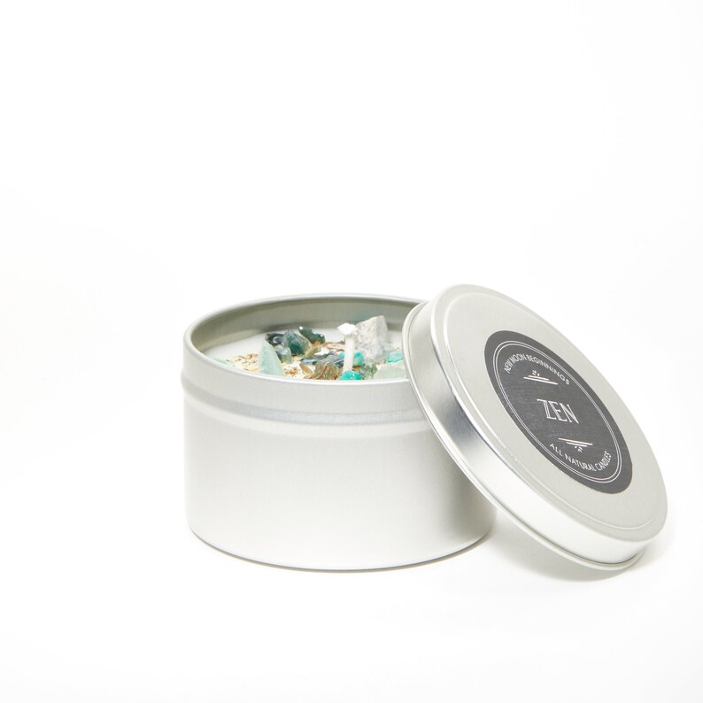 Zen Candles Relaxation Candles Crystal & Herb Candles - Etsy