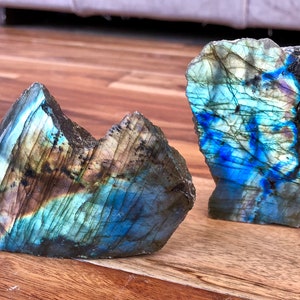 Standing Labradorite Stone Labradorite Slice Labradorite Slab Natural ...