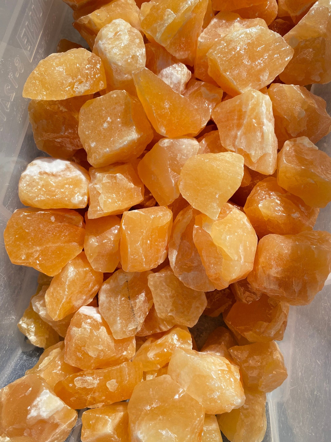 Bulk Orange Calcite - Wholesale Orange Calcite Crystals - Raw Orange Calcite Lot - Rough Orange ...