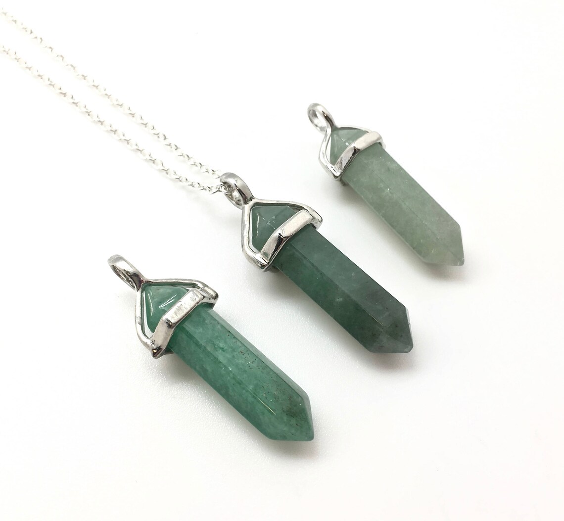 Green Aventurine Necklace Green Aventurine Pendant Healing - Etsy