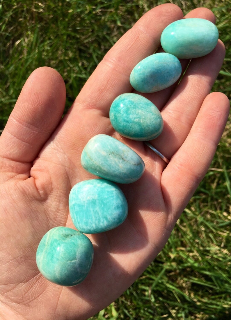 Amazonite Tumbled Stone Multiple Sizes Available Tumbled - Etsy