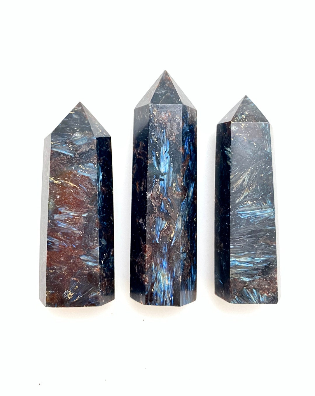 Arfvedsonite Point (3" - 7") - Polished Arfvedsonite Crystal Tower ...