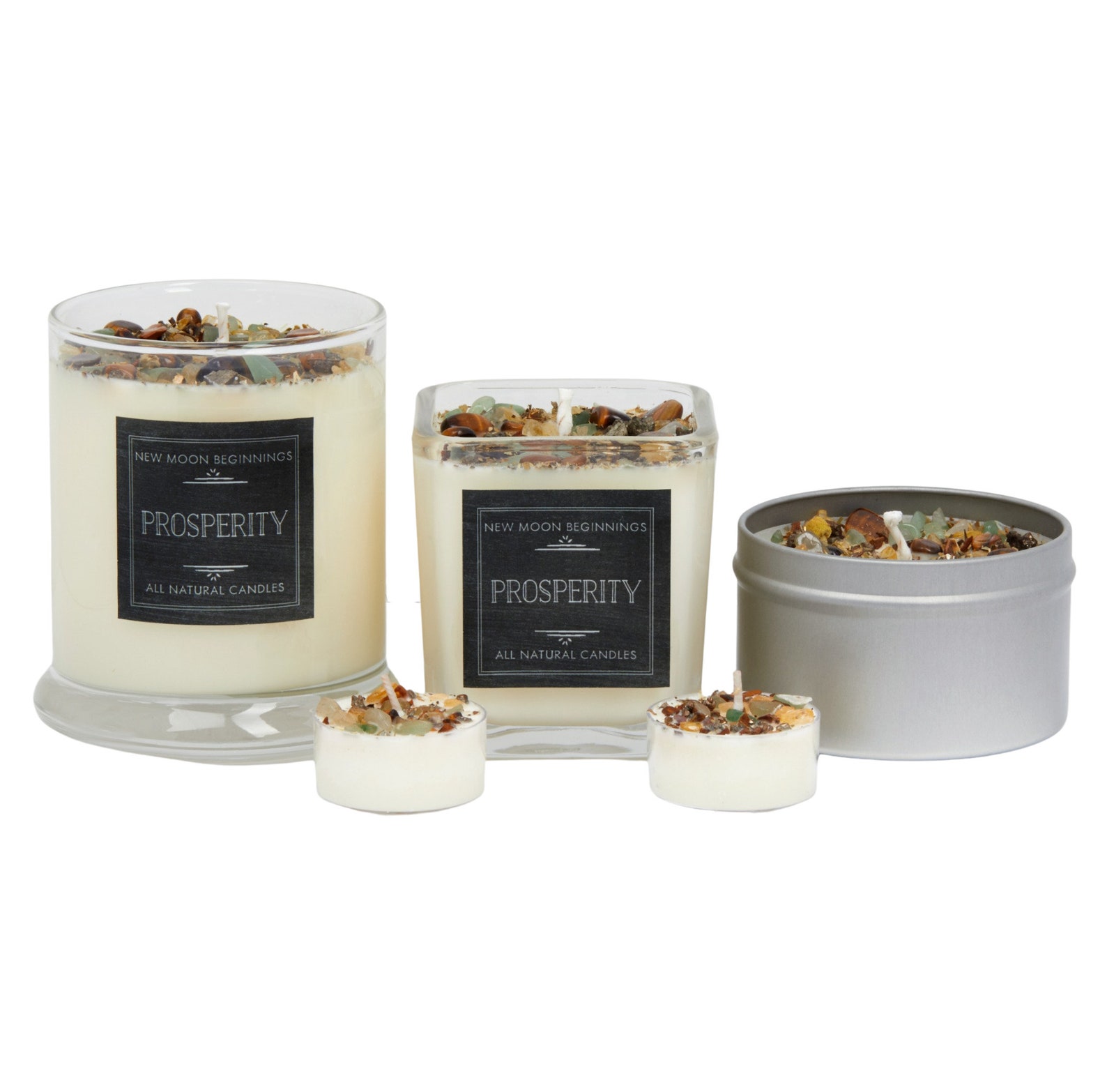 Prosperity Candles Success Crystal & Herb Candle Soy Aromatherapy ...