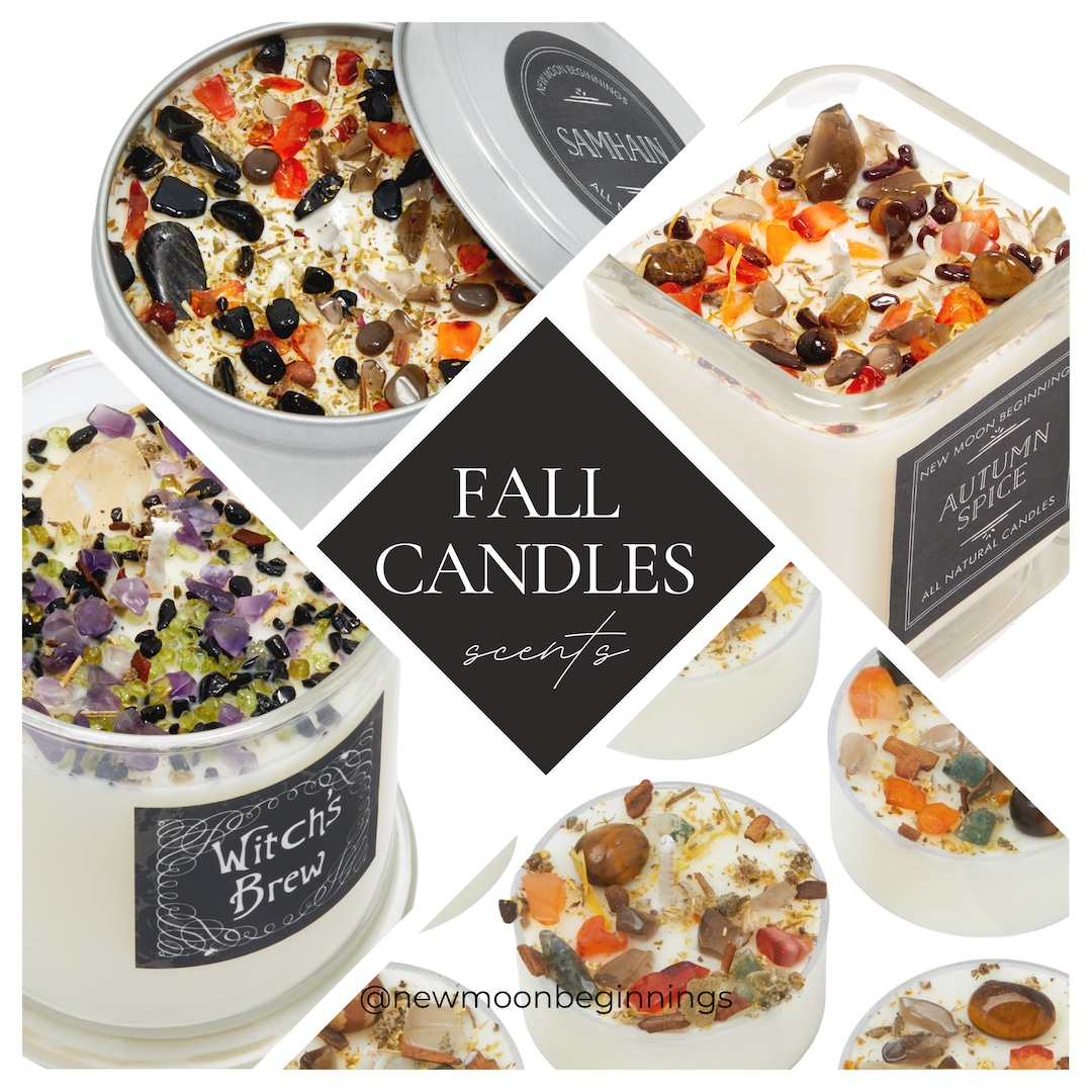 Handmade Fall and Halloween Candles Autumn Scented Candle Fall Candle ...