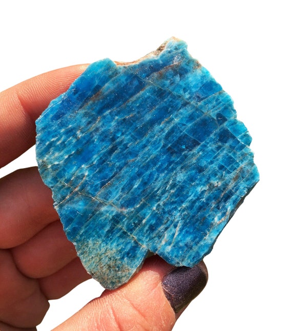 Apatite Crystal Blue Apatite Slab Natural Apatite Raw - Etsy
