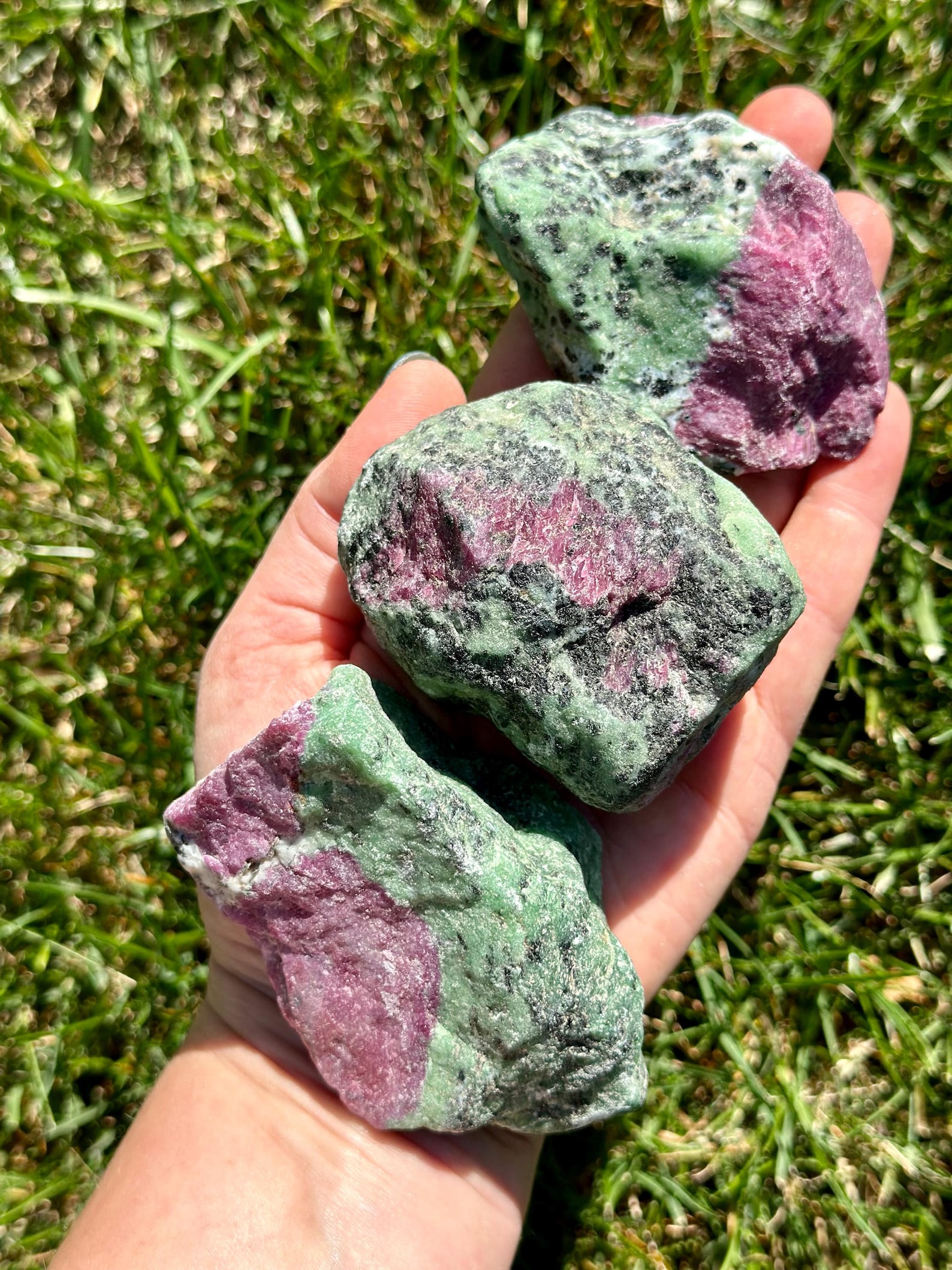 Raw Ruby in Zoisite Crystal (AA Grade) - Rough Ruby Zoisite Crystal ...