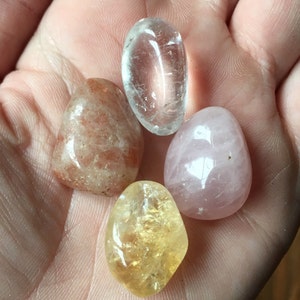 Happiness & Joy Stone Set Positive Energy Crystal Set - Etsy