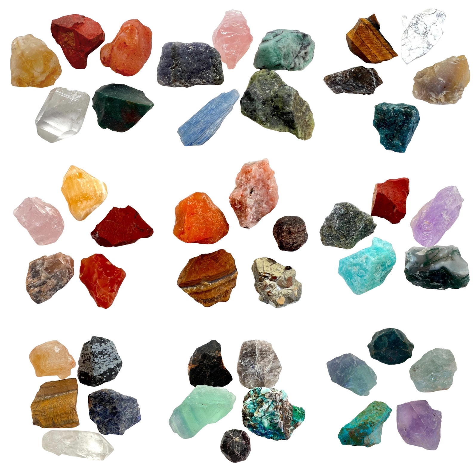Zodiac Crystal Set 12 Zodiac Signs Crystal Set Healing Crystals ...