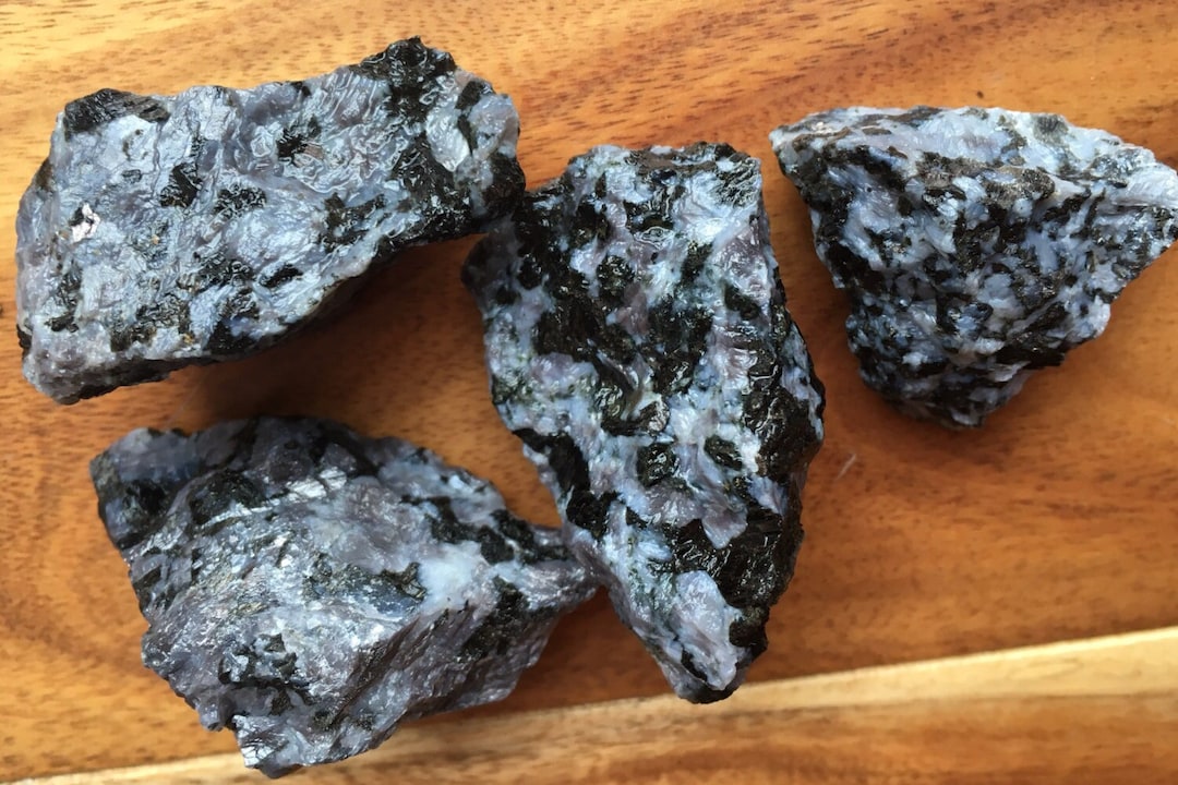 Raw Indigo Gabbro (mystic Merlinite) - Rough Mystic Merlinite Crystal ...