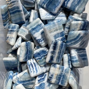 Blue Scheelite Stone Slice 0.75 1.5 Grade AAA Blue Scheelite Slab Blue ...