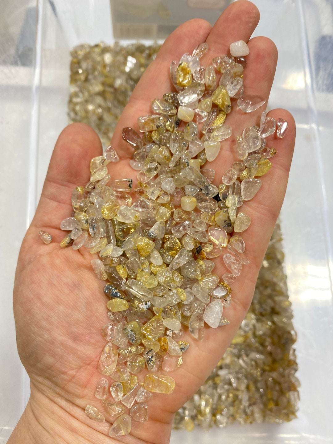 Bulk Golden Rutilated Quartz Chips (5mm - 7mm) 1 Lb. Golden Rutilated ...