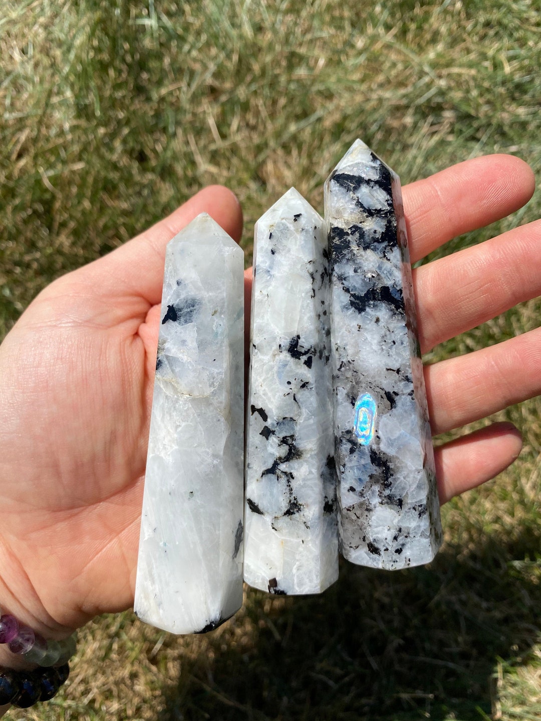 Moonstone Point (2" - 5") - Moonstone Crystal Point - Rainbow Moonstone ...