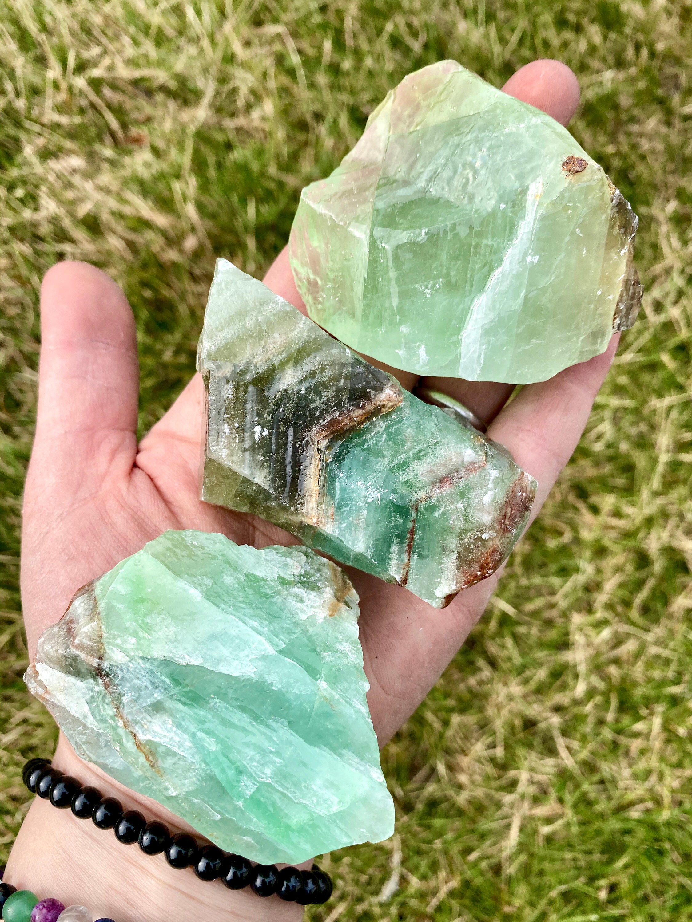 Green Calcite Stone 1 3 Rough Green Calcite | Etsy