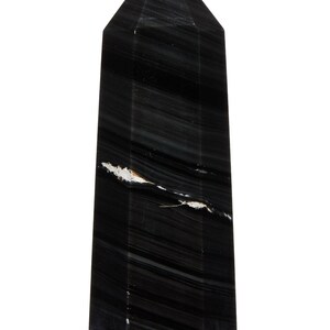 Black Obsidian Stone Point - Black Obsidian Crystal Tower - Polished ...