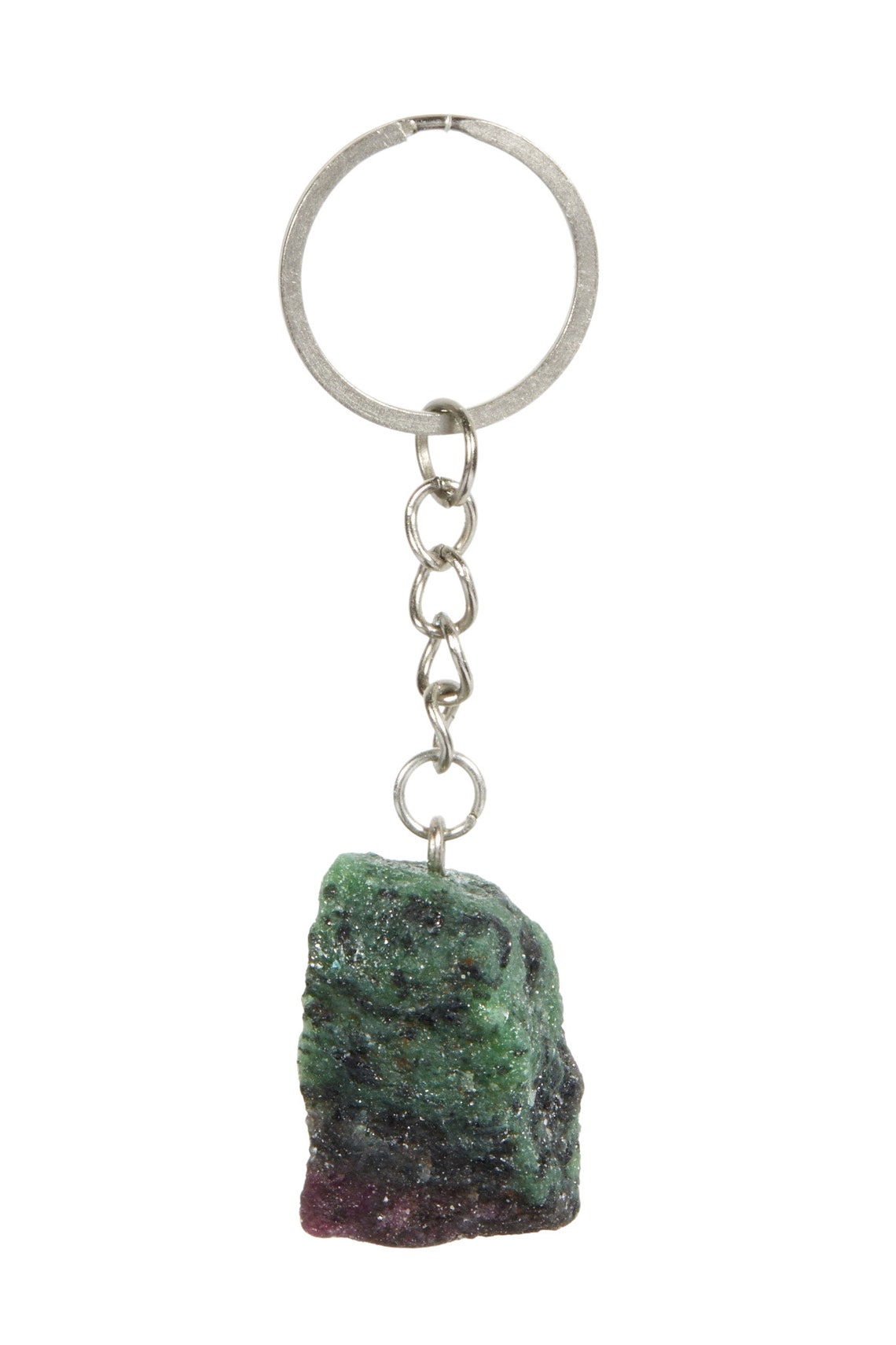 Raw Ruby Zoisite Keychain Raw Ruby in Zoisite keychain | Etsy