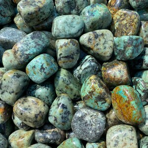 African Turquoise Tumbled Stone - Multiple Sizes Available - Polished ...