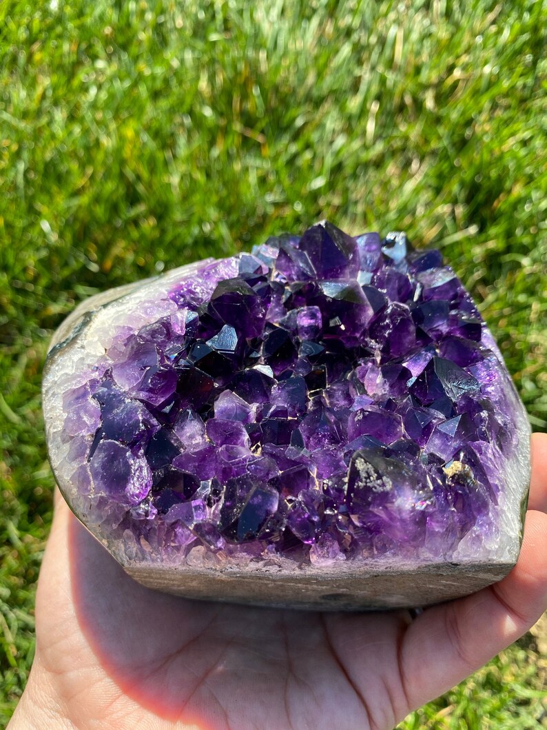 Raw Amethyst Crystal Geode Cluster - Standing Amethyst Stone - Raw ...