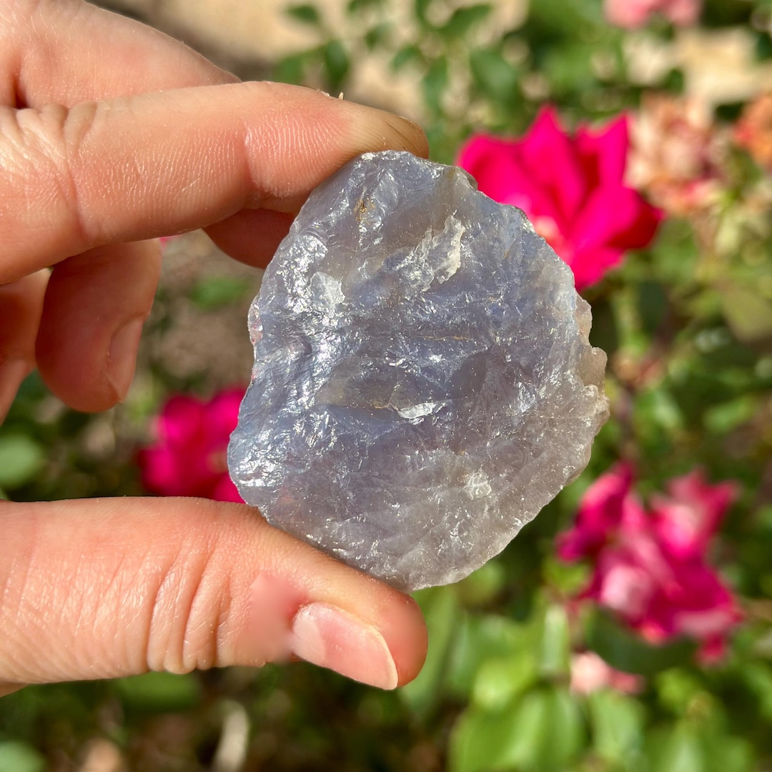 Raw Blue Rose Quartz - A Grade - Rough Blue Rose Quartz Crystal ...