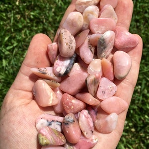 Pink Opal Tumbled Stone - Multiple Sizes Available - Peruvian Opal ...