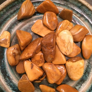 Yellow Jasper Tumbled Stone - Multiple Sizes Available - Tumbled Yellow ...