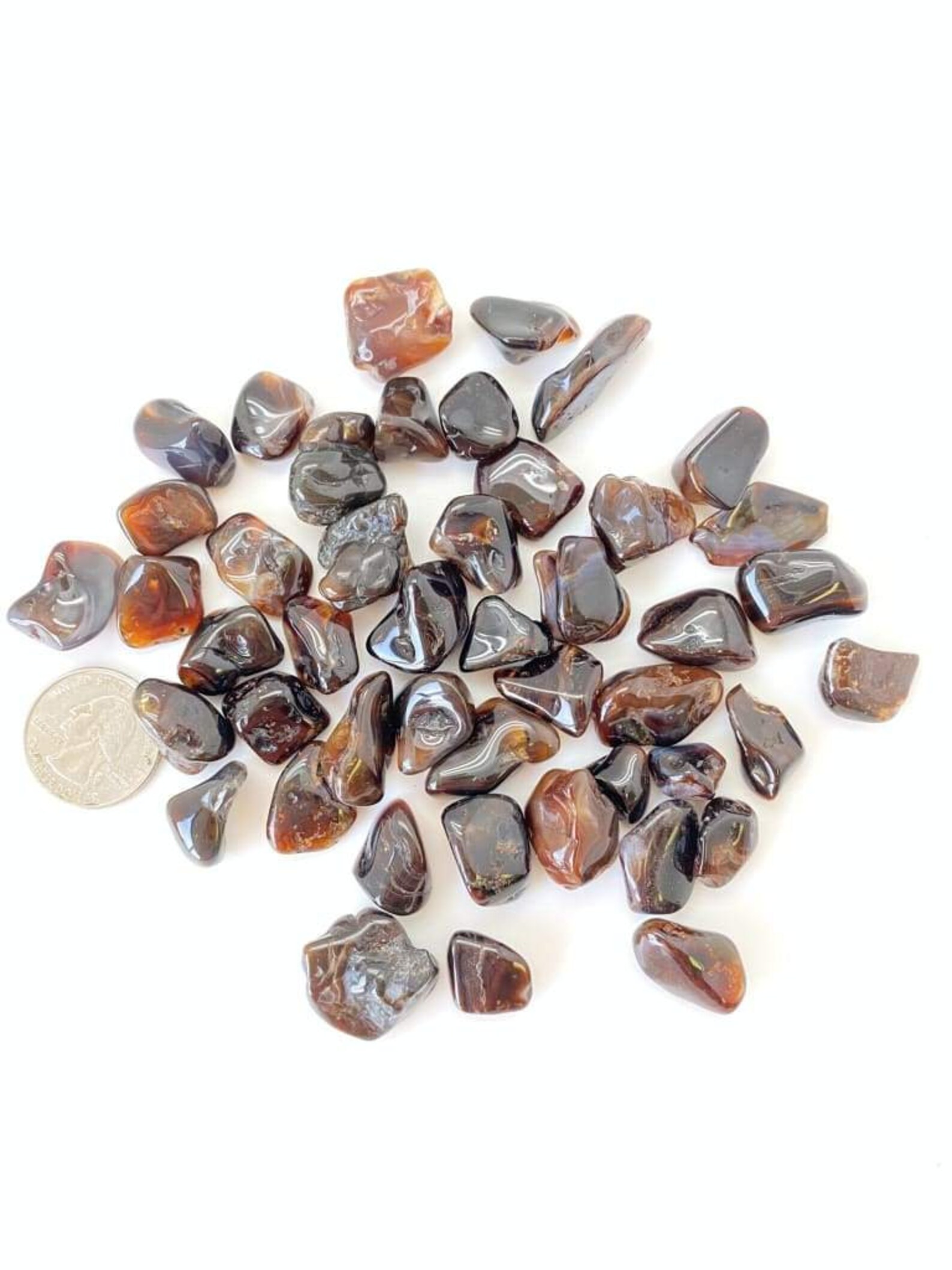 Mexican Fire Agate Stone 0.5 1.75 Fire Agate Crystal Polished Tumbled ...