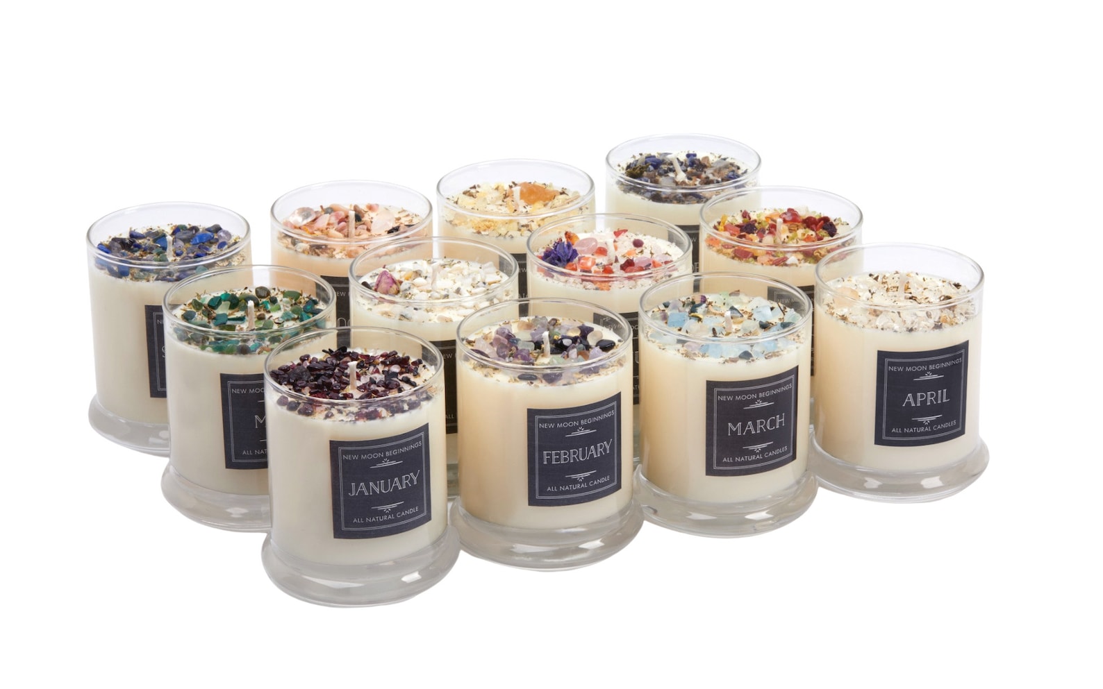 Handmade Birthstone Candles Birth Month Candles Dried - Etsy
