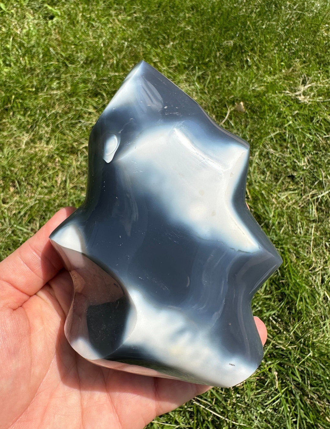 Orca Agate Flame - Ocean Agate Flame - Orca Agate Crystal Point - Orca ...