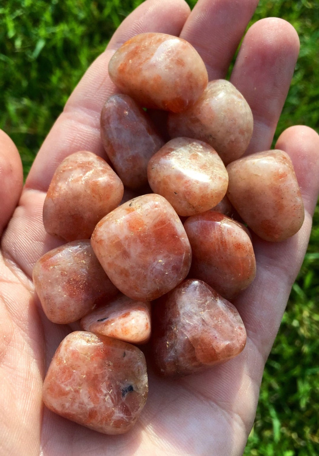 Sunstone Tumbled Crystal - Multiple Sizes Available - Polished Sunstone ...