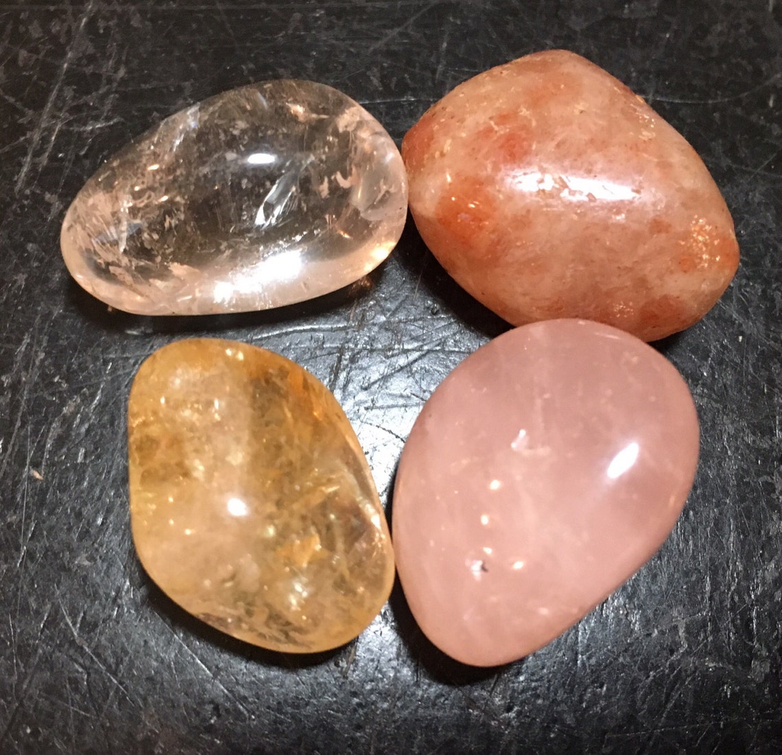 Happiness & Joy Stone Set Positive Energy Crystal Set - Etsy