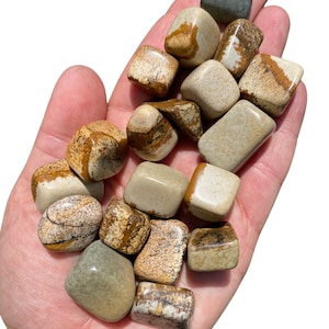 Picture Jasper Tumbled Stone - Multiple Sizes Available - Tumbled ...