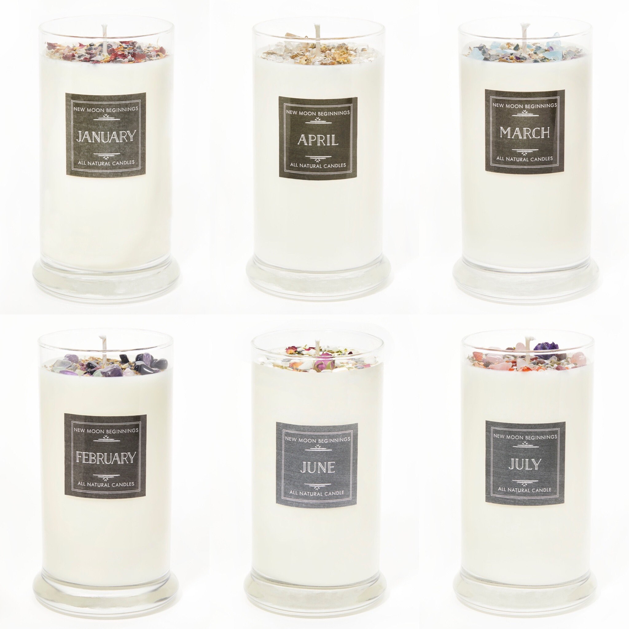 Handmade Birthstone Candles Birth Month Candles Healing | Etsy