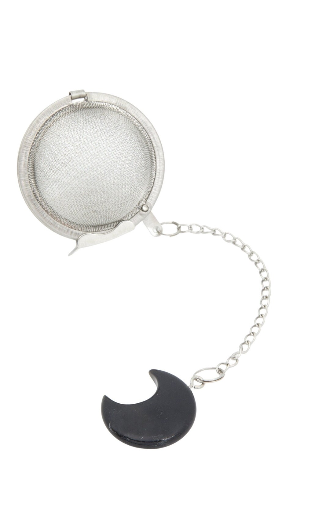 Black Obsidian Moon Shaped Crystal Tea Infuser Tea Steeper Tea Strainer ...