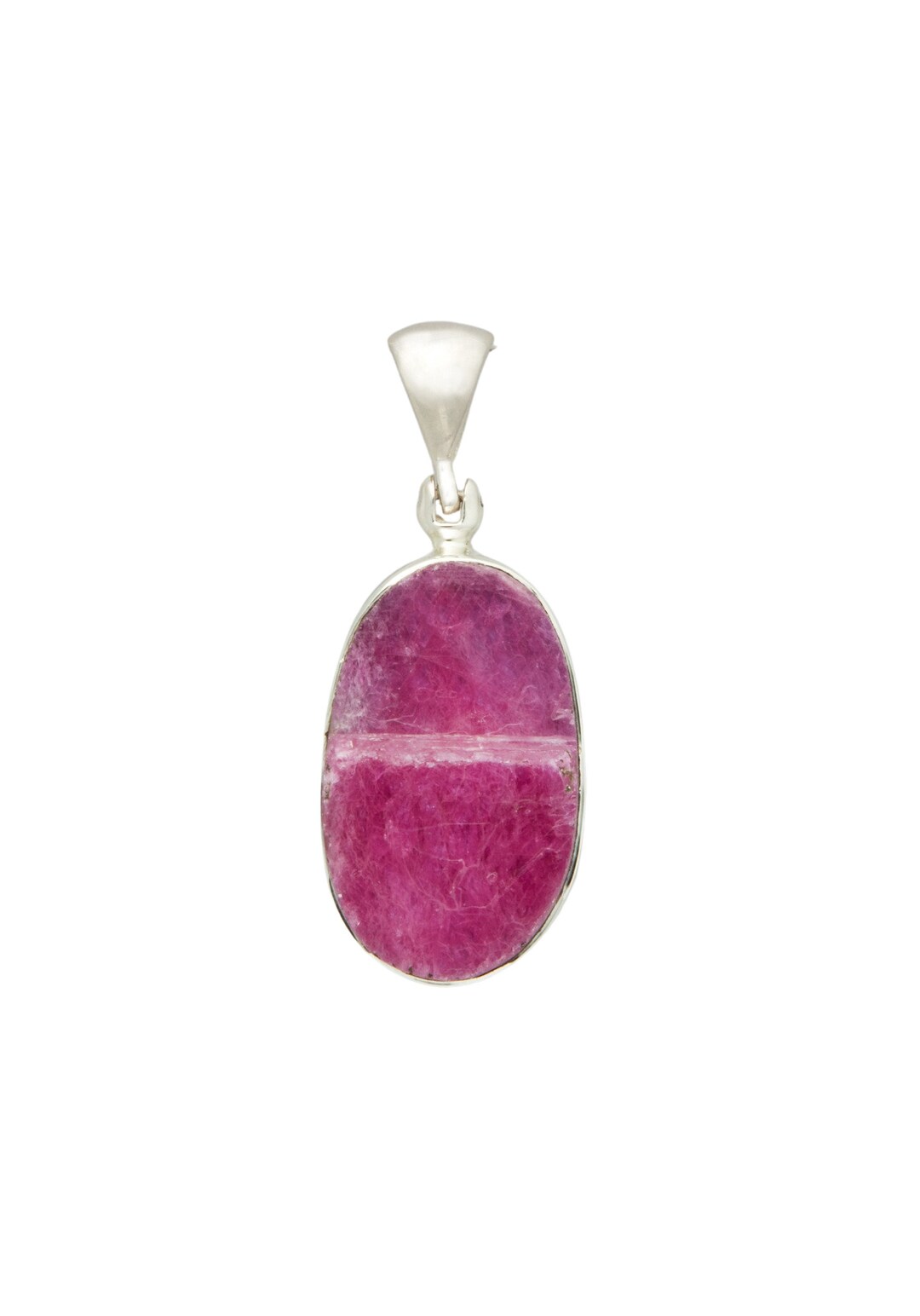 Natural Ruby Pendant in Sterling Silver - Ruby Gemstone Pendant - 100% ...