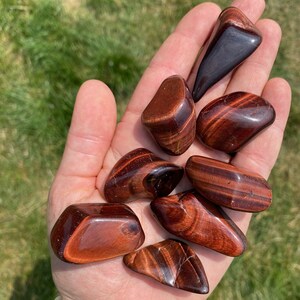 Red Tigers Eye Tumbled Stone - Multiple Sizes Available - Tumbled Red ...