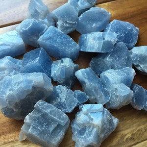 Blue Calcite (.5" - 4") Rough Blue Calcite Crystal - Raw Blue Calcite ...