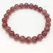 Strawberry Quartz Bracelet Elastic Bracelet Strawberry - Etsy