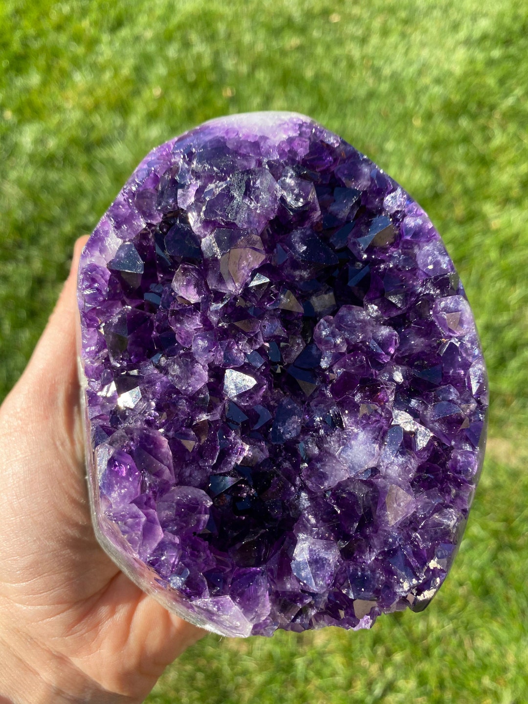 Raw Amethyst Crystal Cluster Geode Raw Amethyst Geode Standing Amethyst ...
