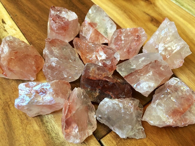 Raw Hematoid Quartz Crystal Fire Quartz Quartz and | Etsy