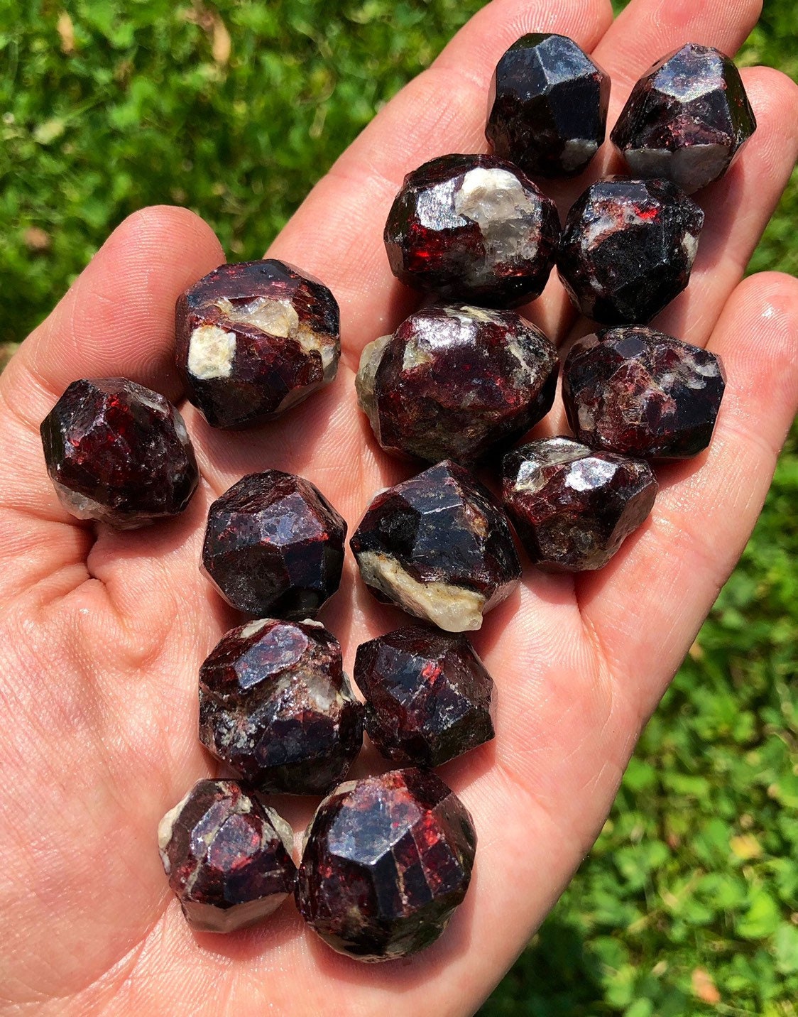 Raw Garnet Chunks A Grade Red Garnet Stone Raw Garnet - Etsy