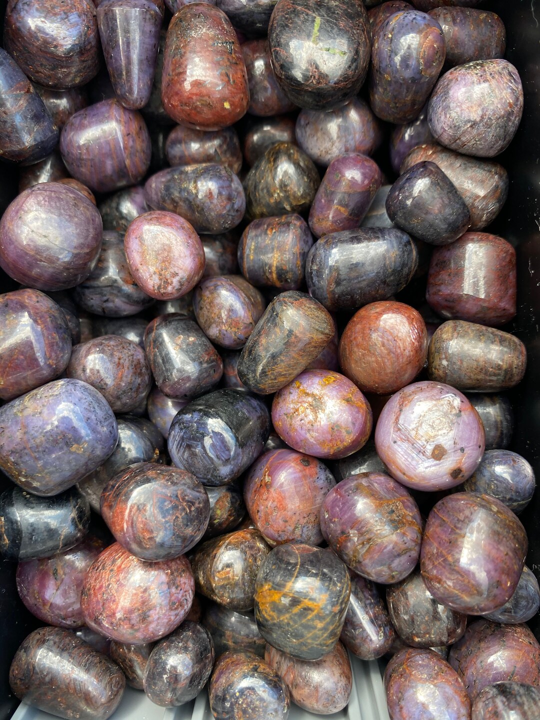 Star Ruby Corundum Tumbled Stone Multiple Sizes Available Polished Star ...