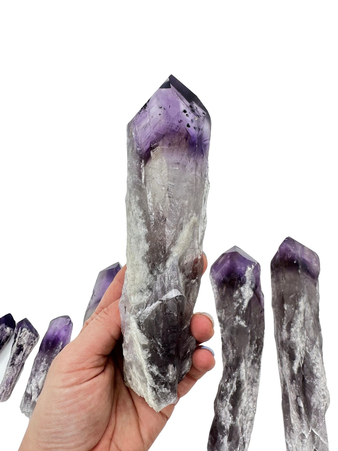 Raw Amethyst Crystal Point With Root (3.5" - 10") - Bahia Amethyst ...