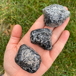 Raw Snowflake Obsidian Crystal (1"-3") - Rough Snowflake Obsidian Stone ...