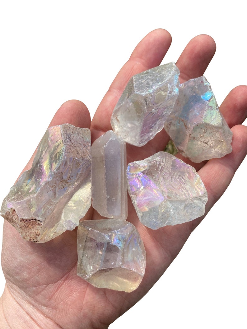 Raw Angel Aura Quartz Crystal 12 Raw Angel Aura | Etsy