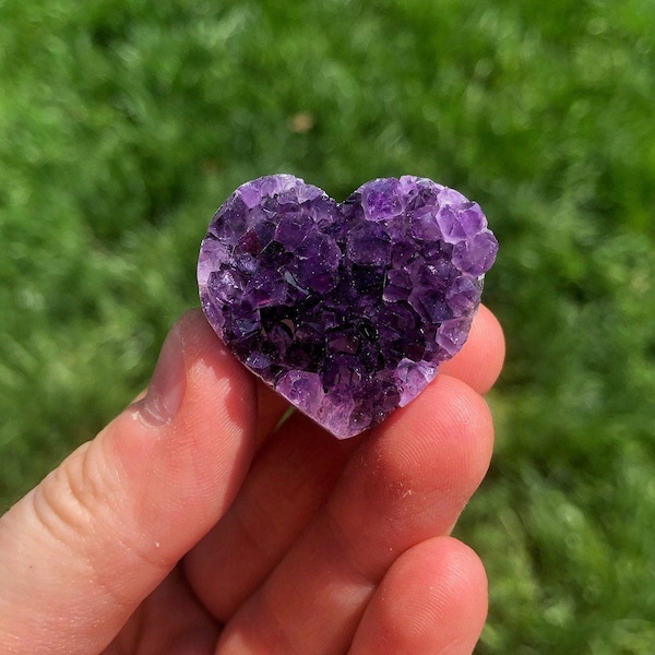 Amethyst Heart - Etsy