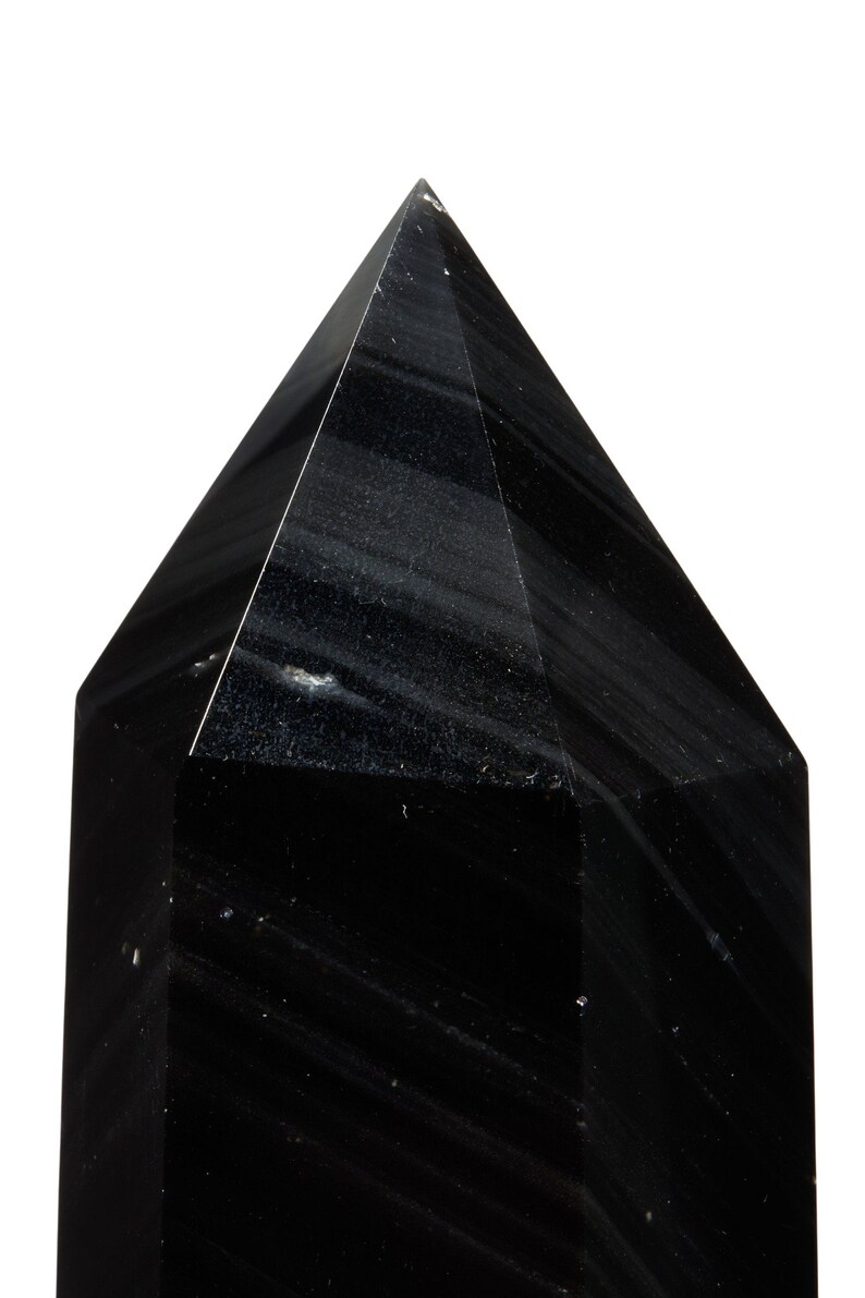 Black Obsidian Stone Point Black Obsidian Crystal Point - Etsy