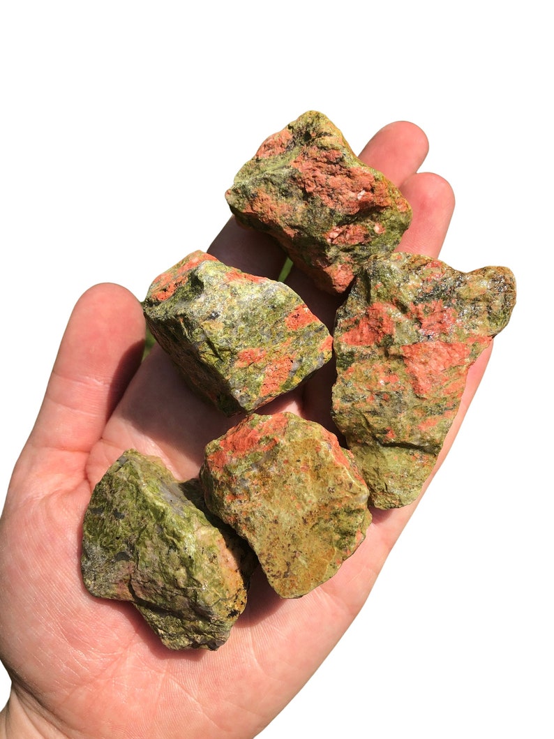Raw Unakite Stone Unakite Rough Stones Healing Crystals - Etsy