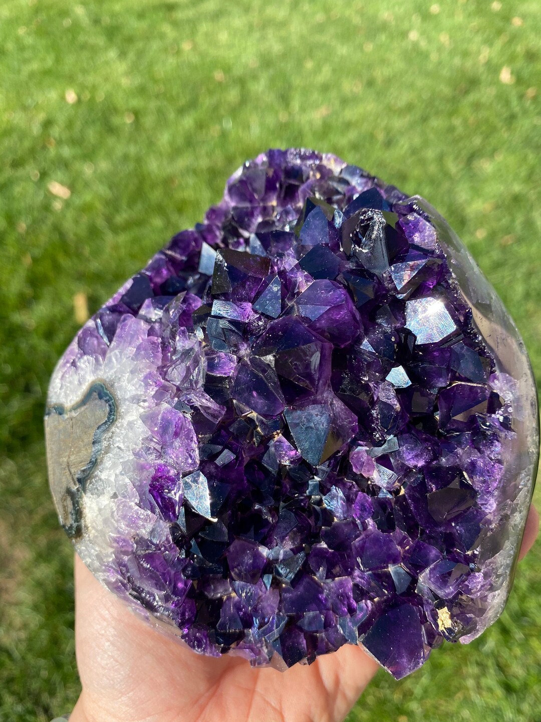 Raw Amethyst Crystal Geode Cluster - Standing Amethyst Stone - Raw ...