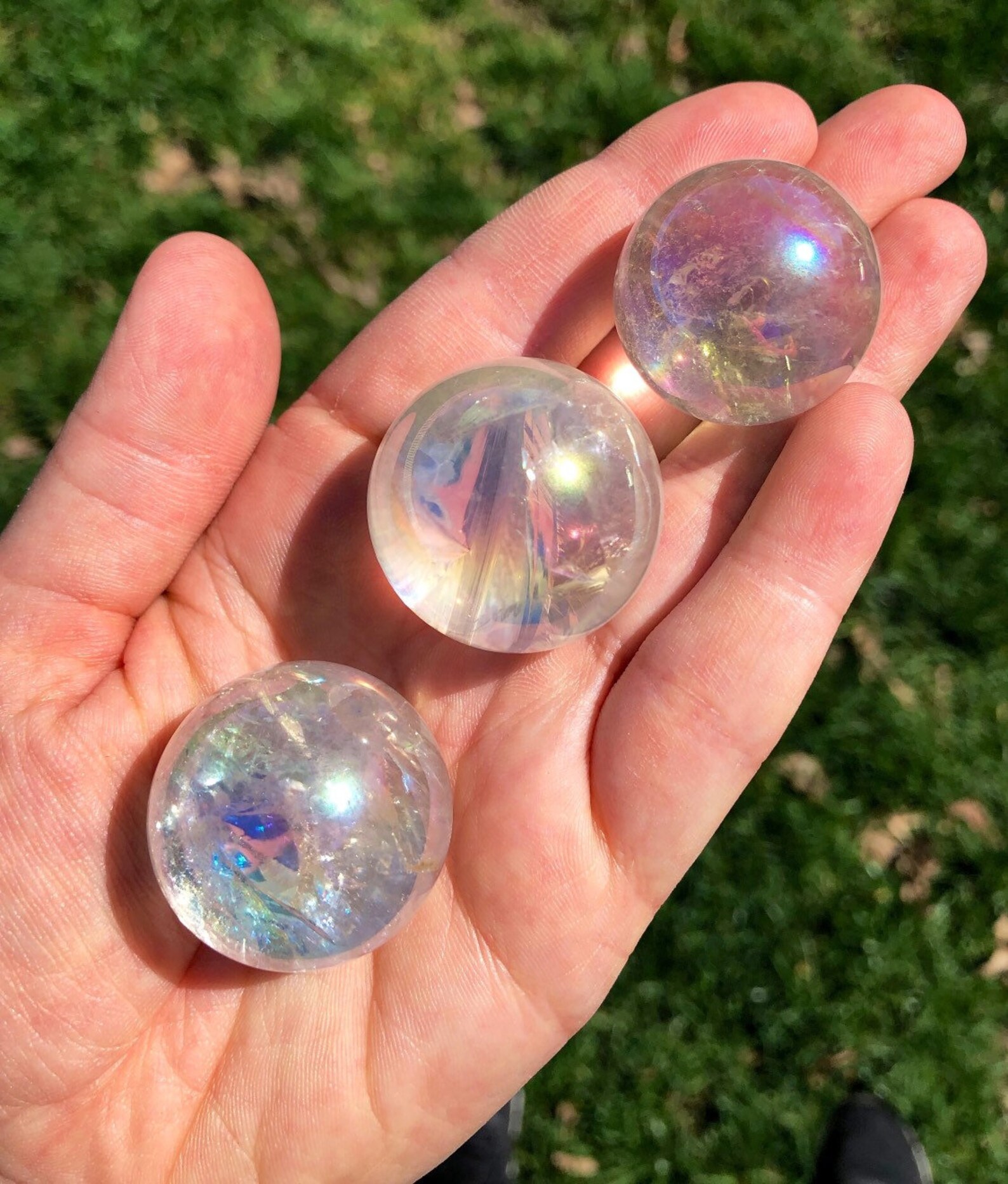 Angel Aura Quartz Sphere Angel Aura Quartz Crystal Sphere - Etsy